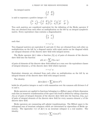 A PROOF OF THE RIEMANN HYPOTHESIS - Louis de Branges | PDF