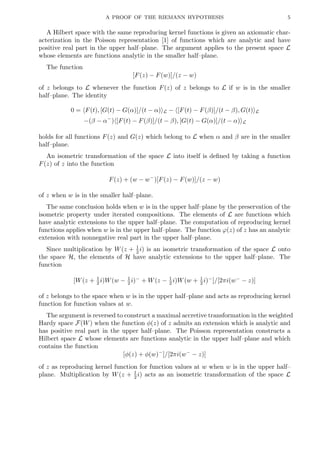 A PROOF OF THE RIEMANN HYPOTHESIS - Louis de Branges | PDF