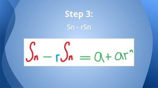 Proof: sum of a geometric series | PPT