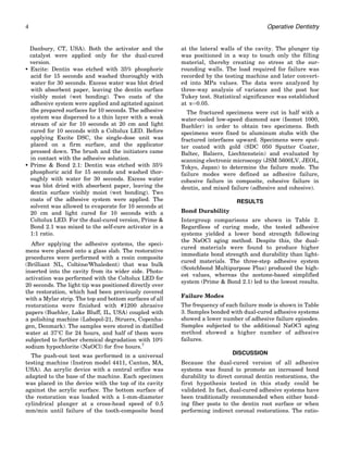 Dual-cured Dental Adhesives Operative Dentistry | PDF