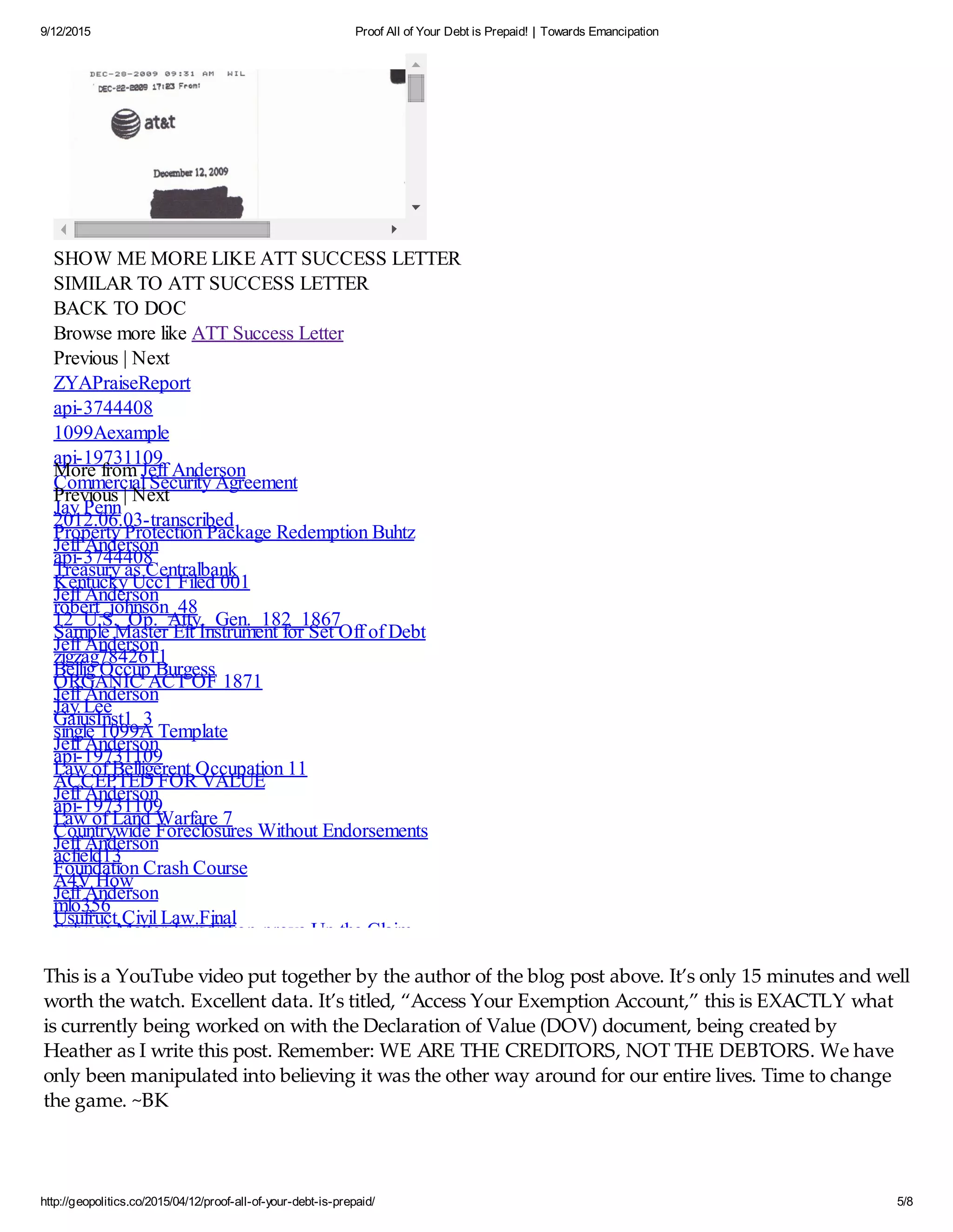 PROOF ALL OF YOUR DEBT IS PREPAID | PDF