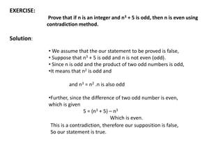 Proof by contradiction | PPTX