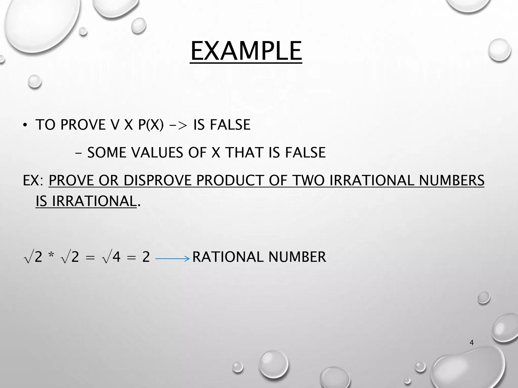 Proof by Counter Example & Mathematical Induction | PPTX