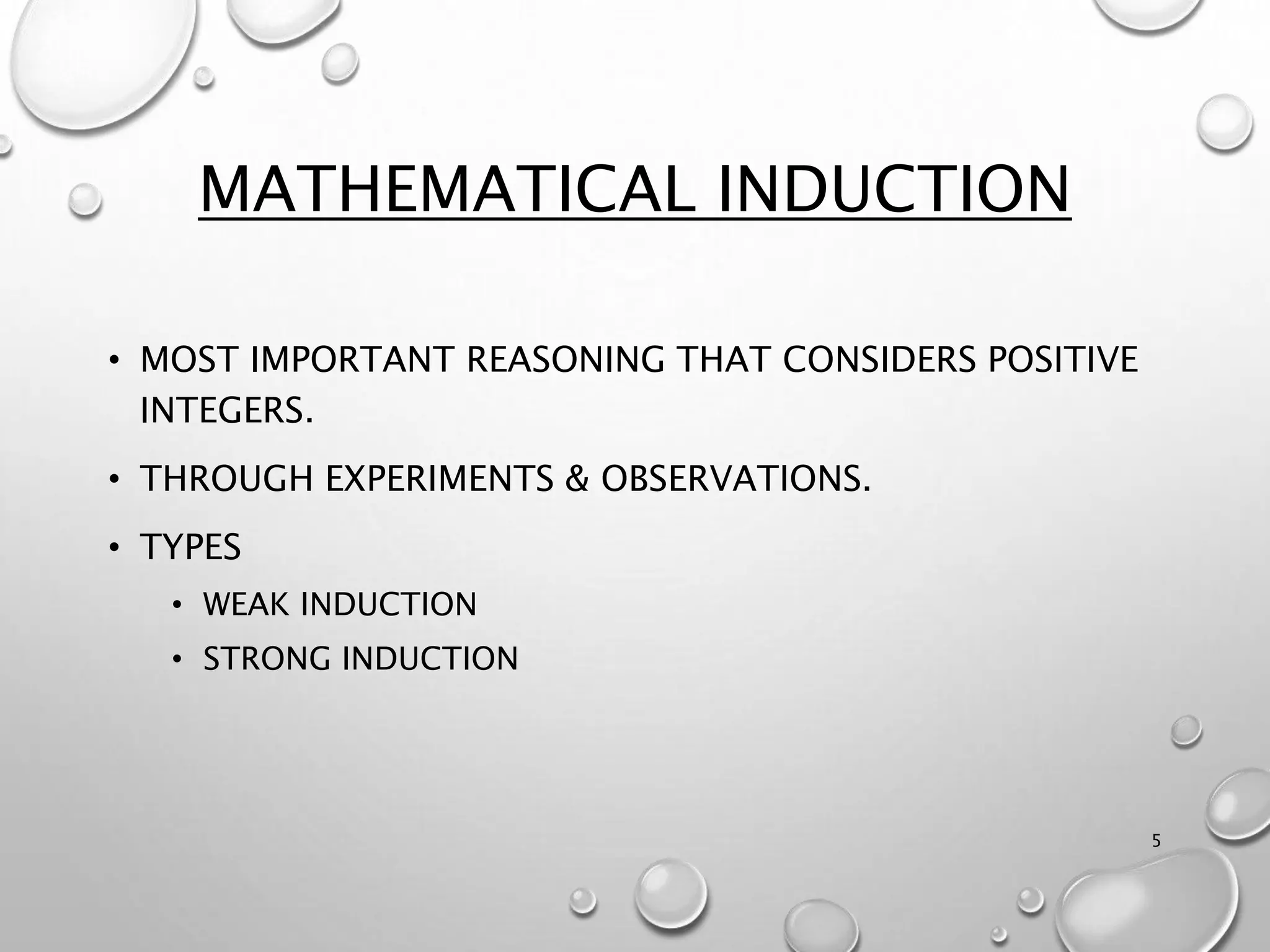 Proof by Counter Example & Mathematical Induction | PPTX