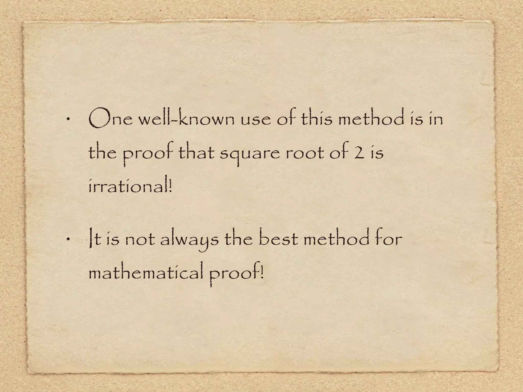 Proof in Mathematics | PPT