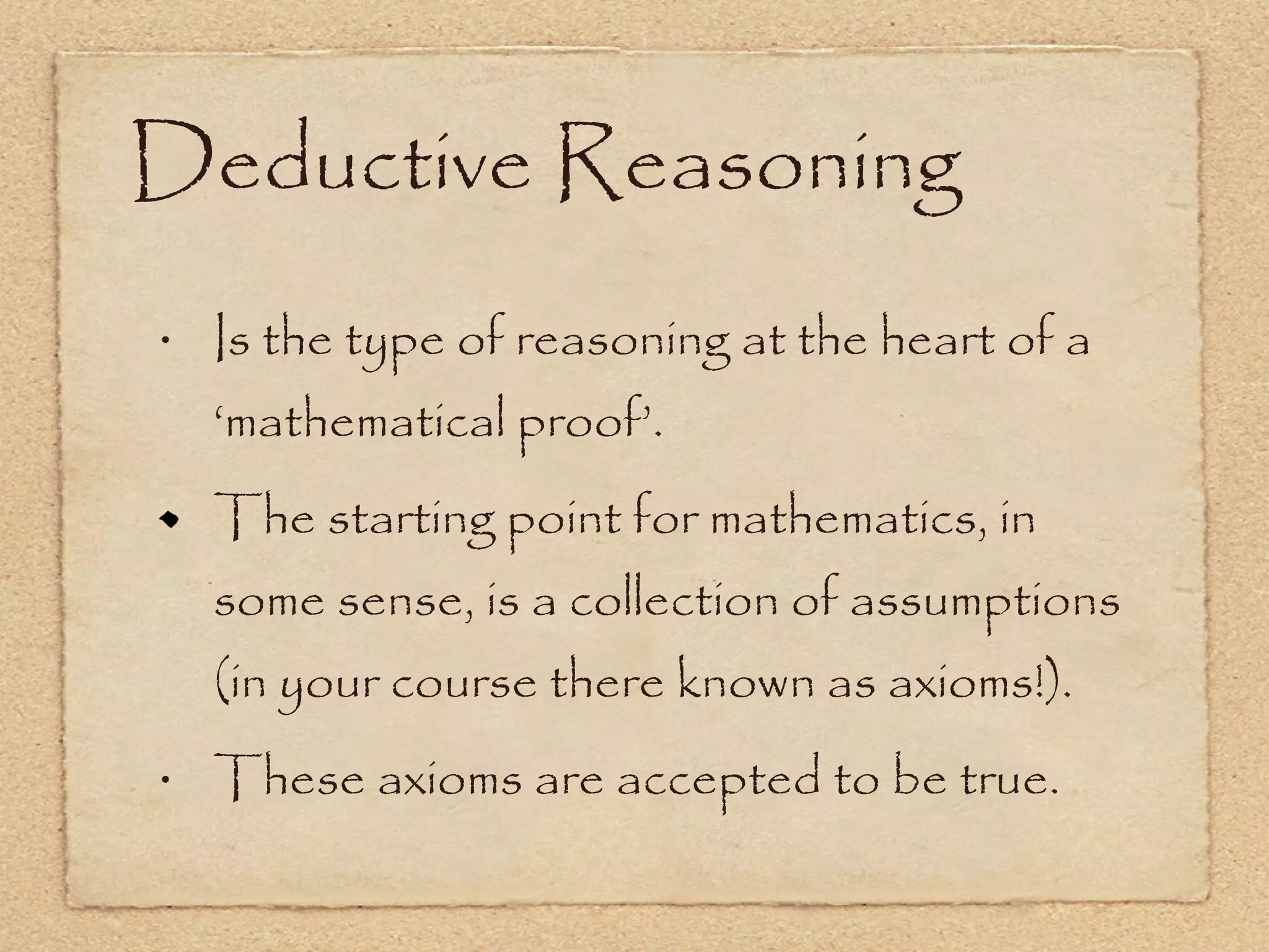 Proof in Mathematics | PPT