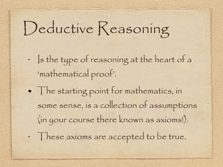 Proof in Mathematics | PPT