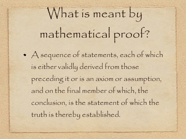 Proof In Mathematics Proof In Mathematics