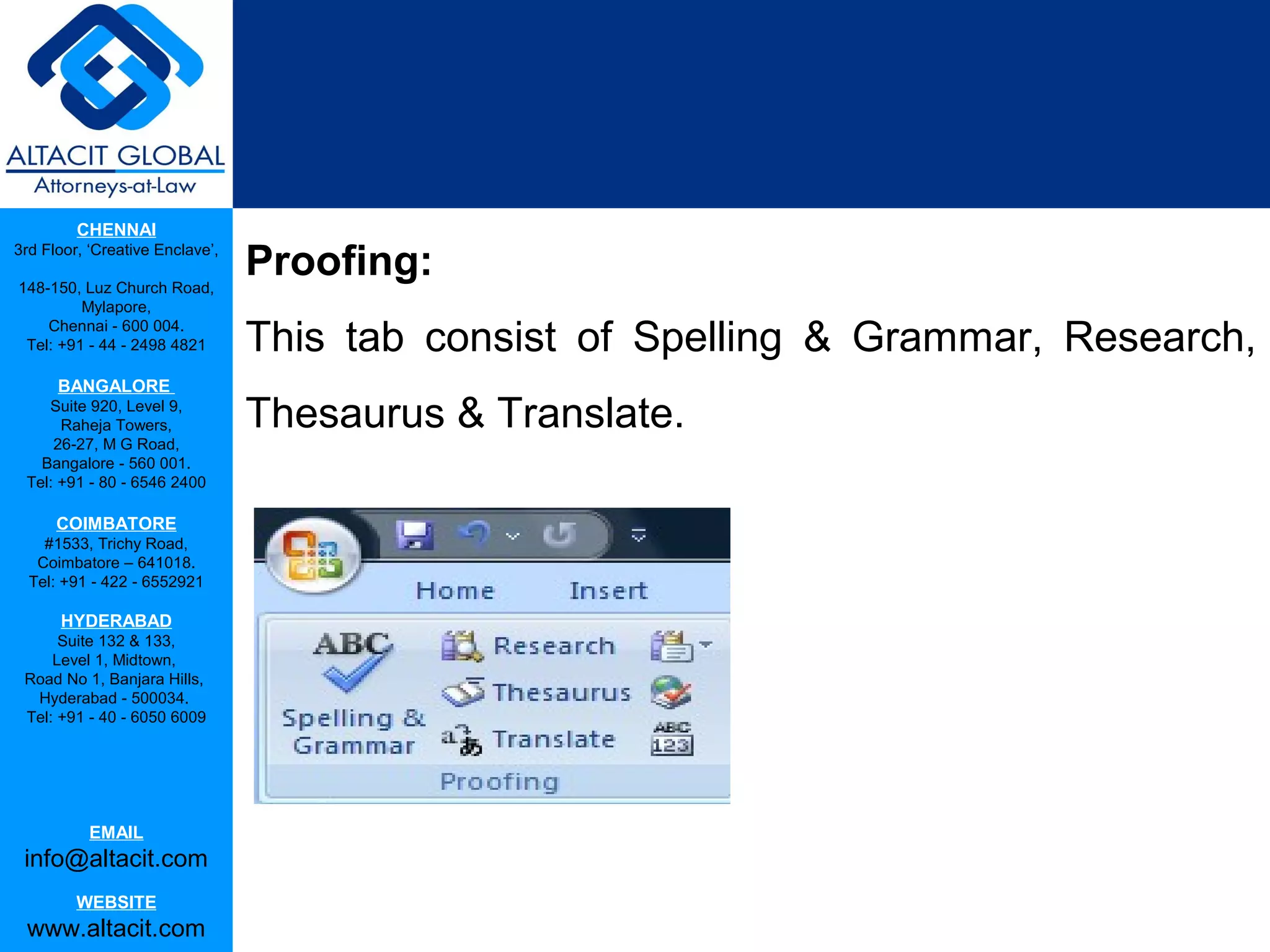 Proofing, comments and protect document in ms word | PPT | Technology ...