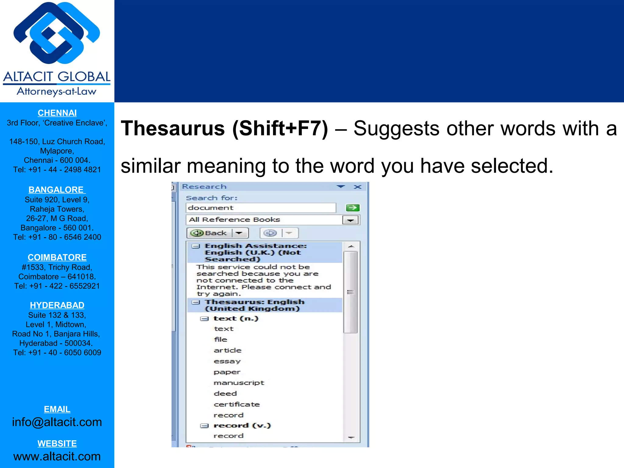 Proofing, comments and protect document in ms word | PPT | Technology ...