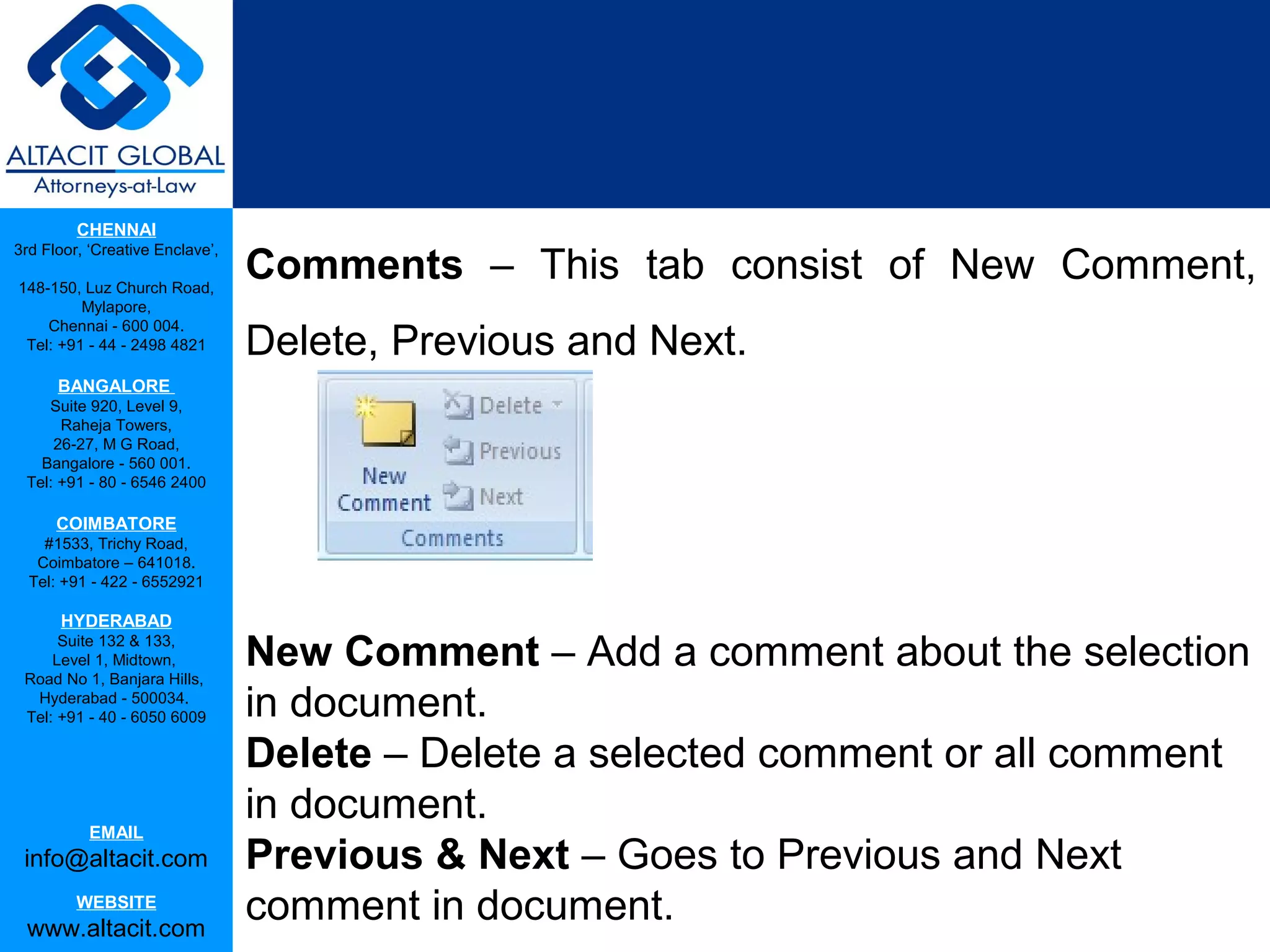 Proofing, comments and protect document in ms word | PPT | Technology ...