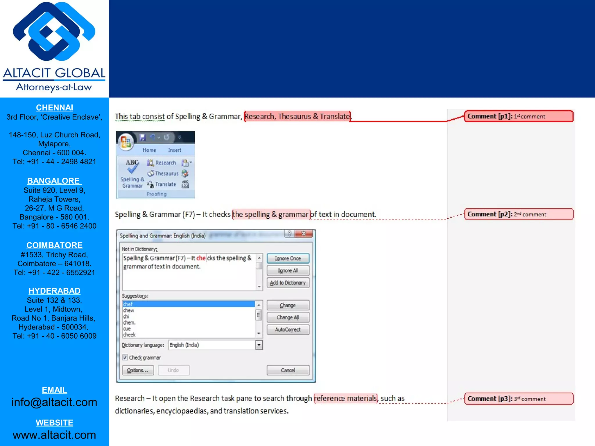 Proofing, comments and protect document in ms word | PPT | Technology ...