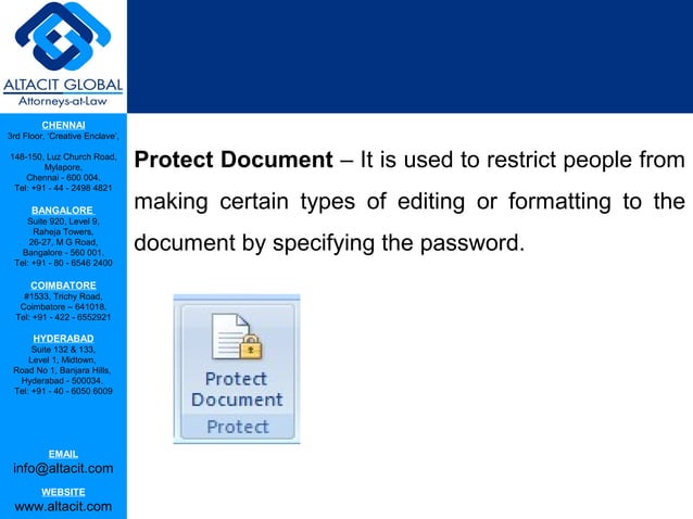 Proofing, comments and protect document in ms word | PPT | Technology ...