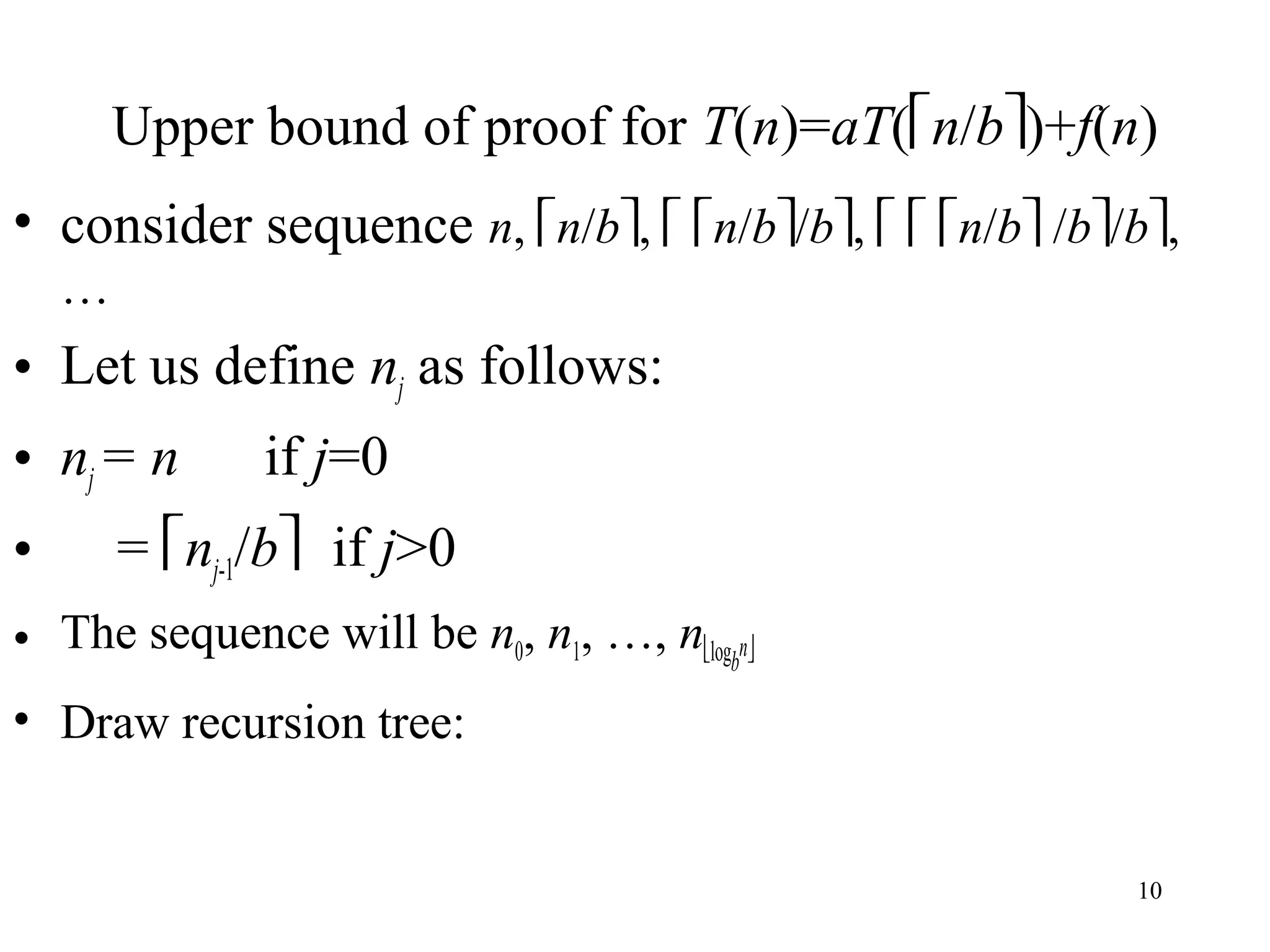 Proof master theorem | PPT