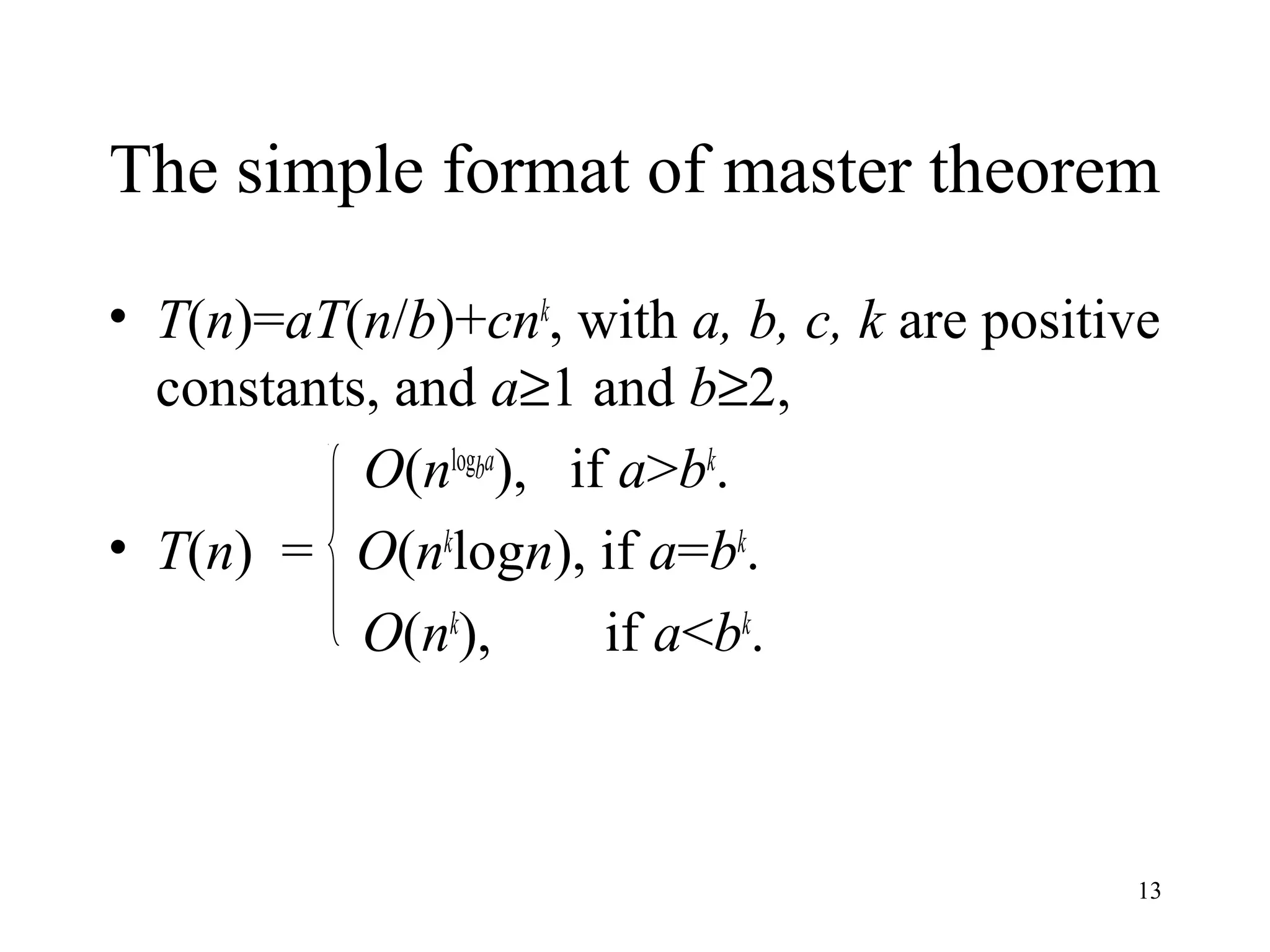 Proof master theorem | PPT