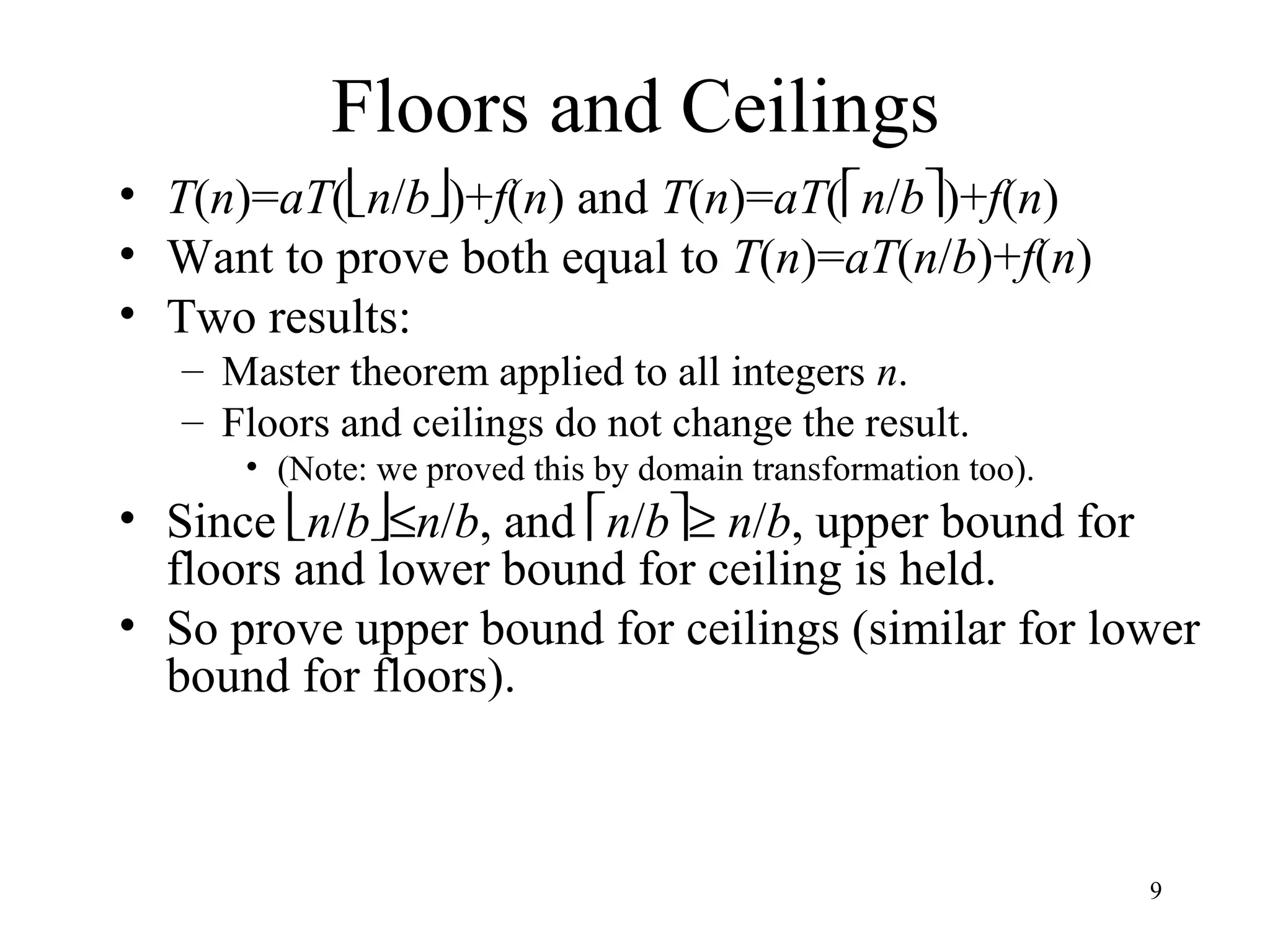 Proof master theorem | PPT