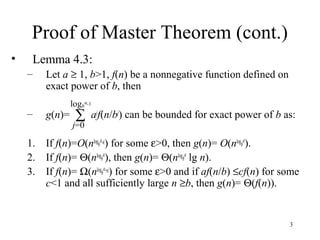 Proof master theorem | PPT