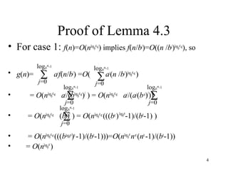 Proof master theorem | PPT
