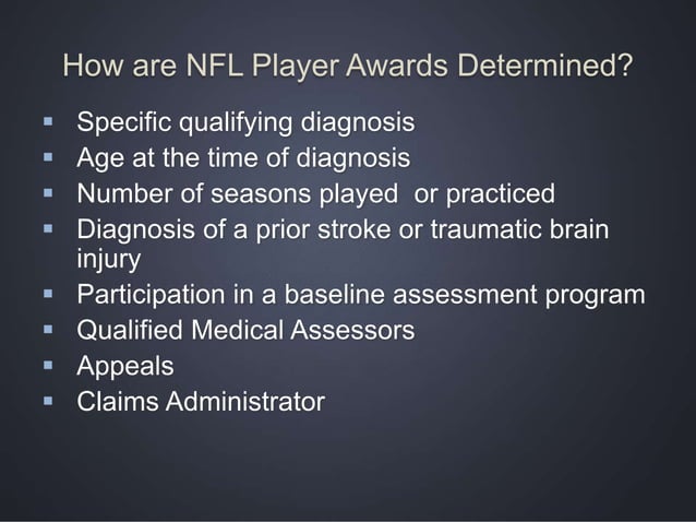 Proof: Traumatic Brain Injury, Damages, NFL | PPT