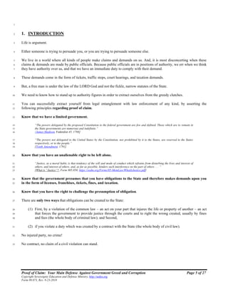 Proof of Claim: Your Main Defense Against Government Greed and ...