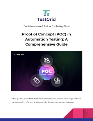 Proof of Concept (POC) in Automation Testing: A Comprehensive Guide | PDF