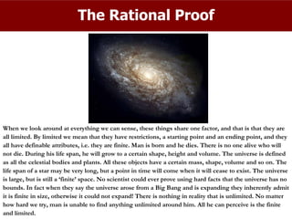 Proof of the Existence of a Creator | PDF