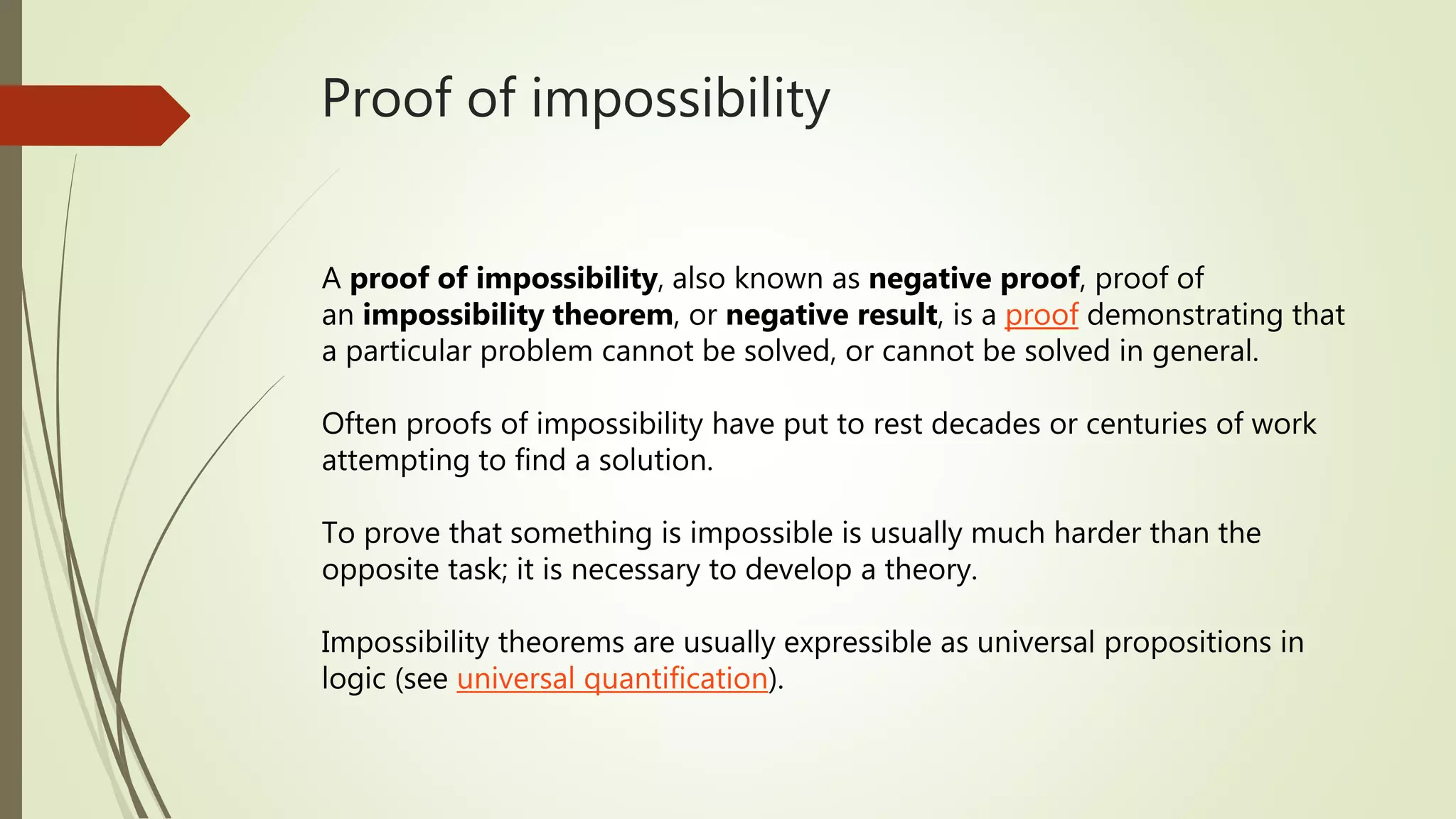 Proof of impossibility | PPT