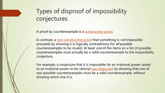Proof of impossibility | PPT