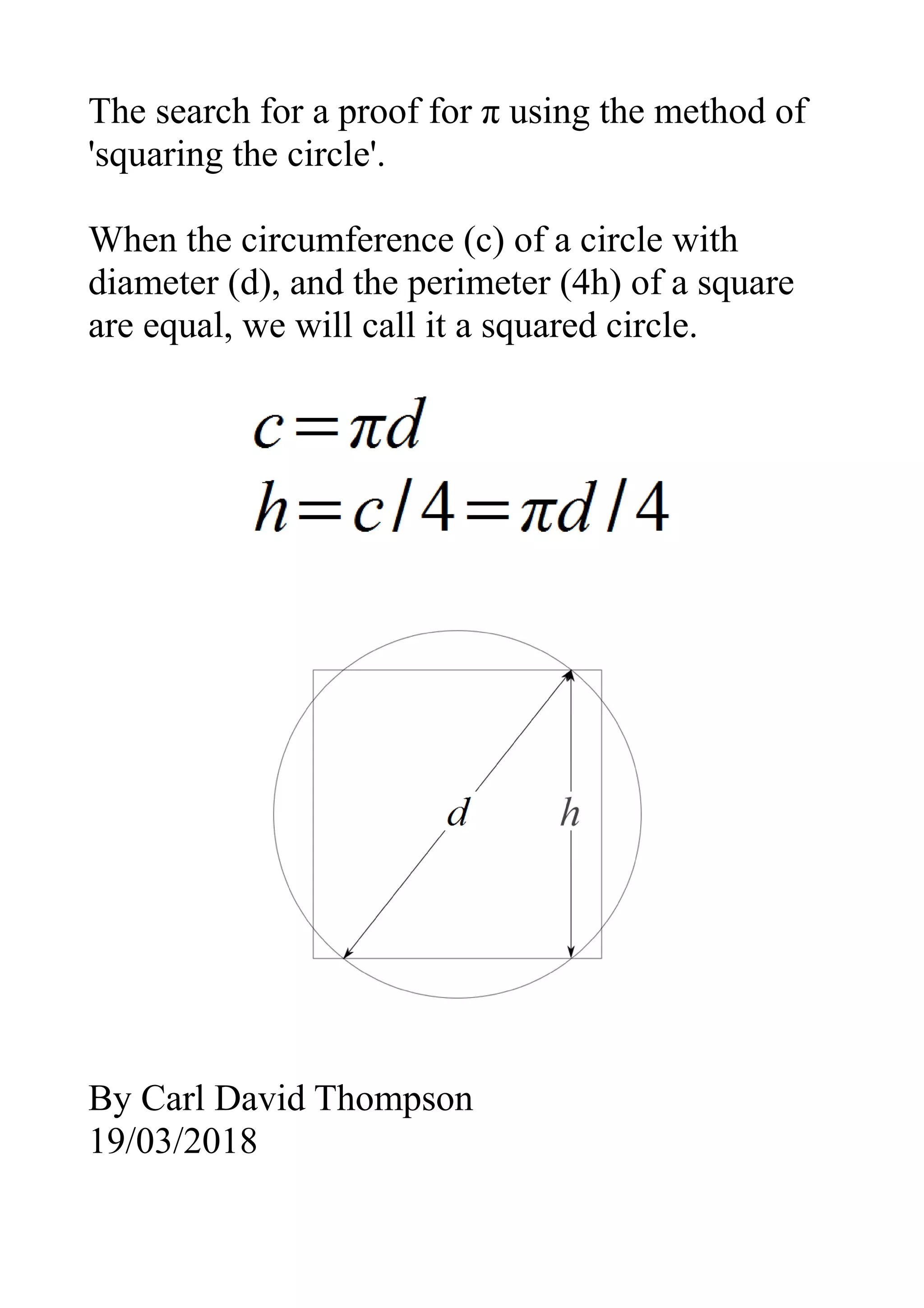 The Search for a Proof of Pi - Volume 2 | PDF