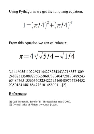 The Search for a Proof of Pi - Volume 2 | PDF