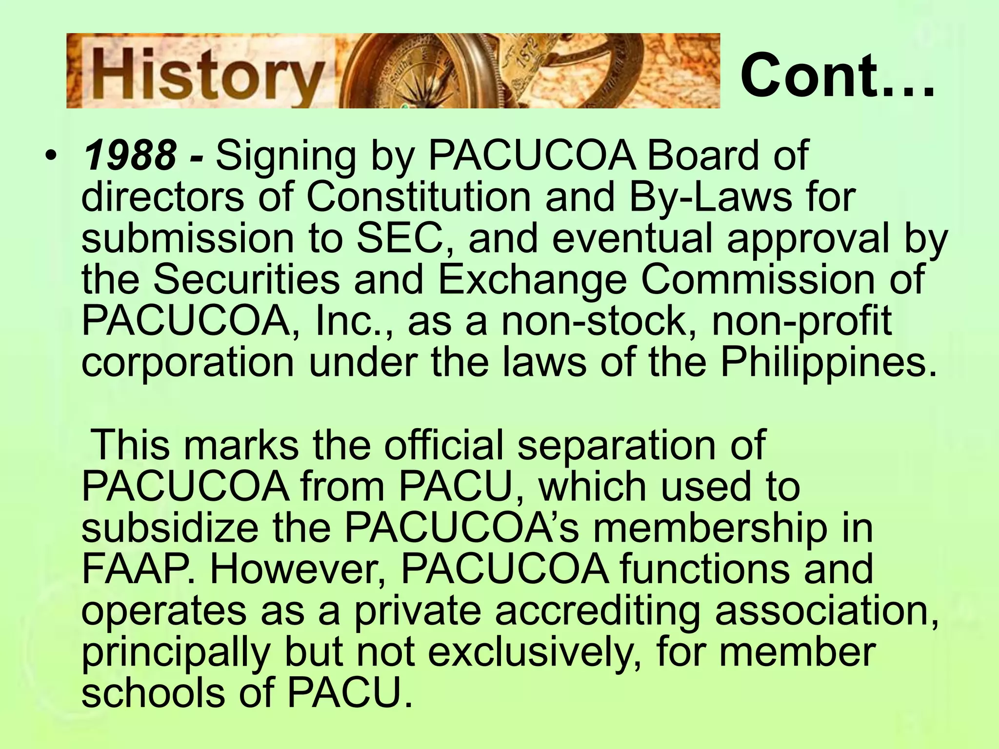 Proof of Quality Assurance Through PACUCOA Accreditation | PPTX