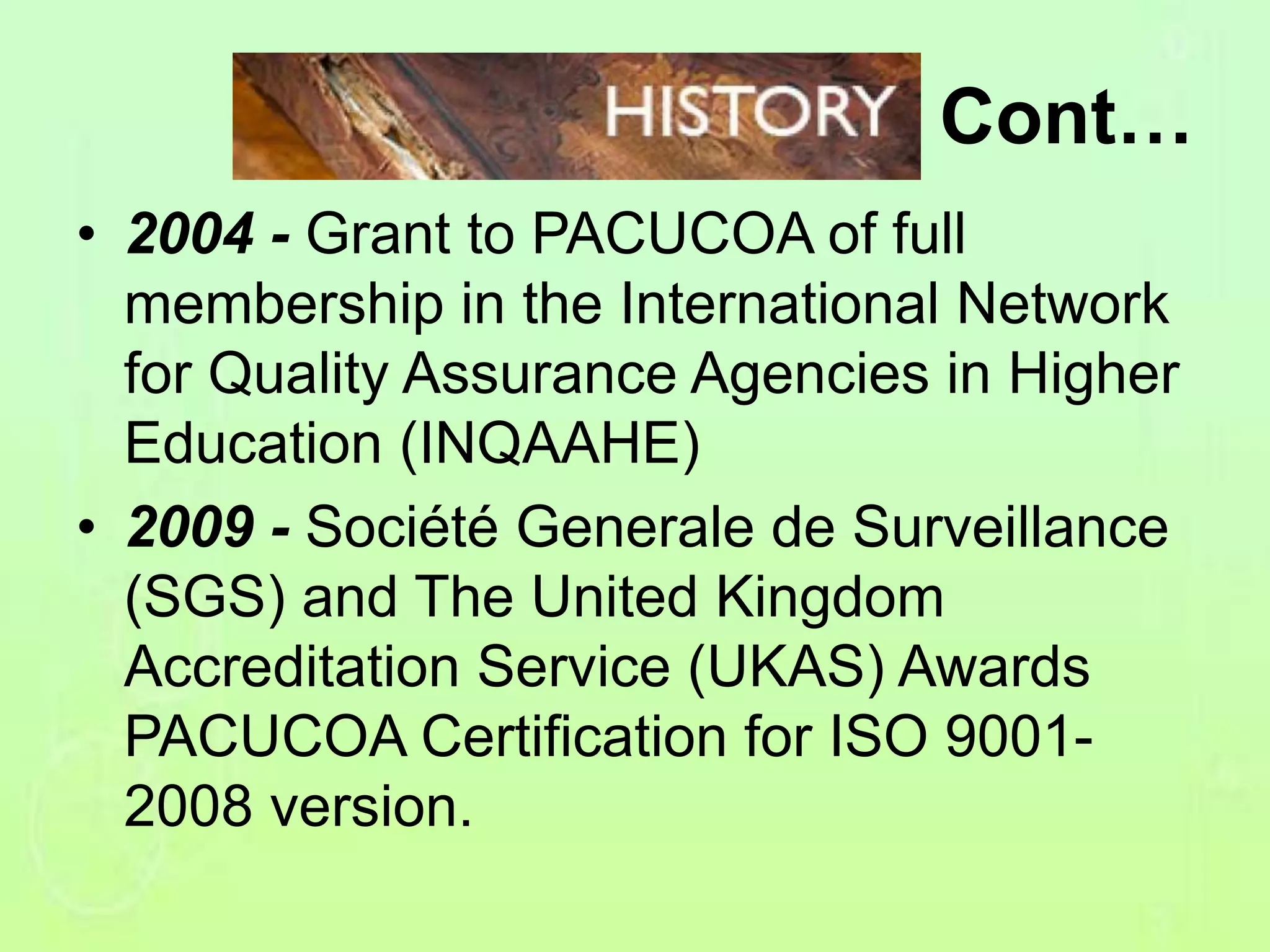 Proof of Quality Assurance Through PACUCOA Accreditation | PPTX