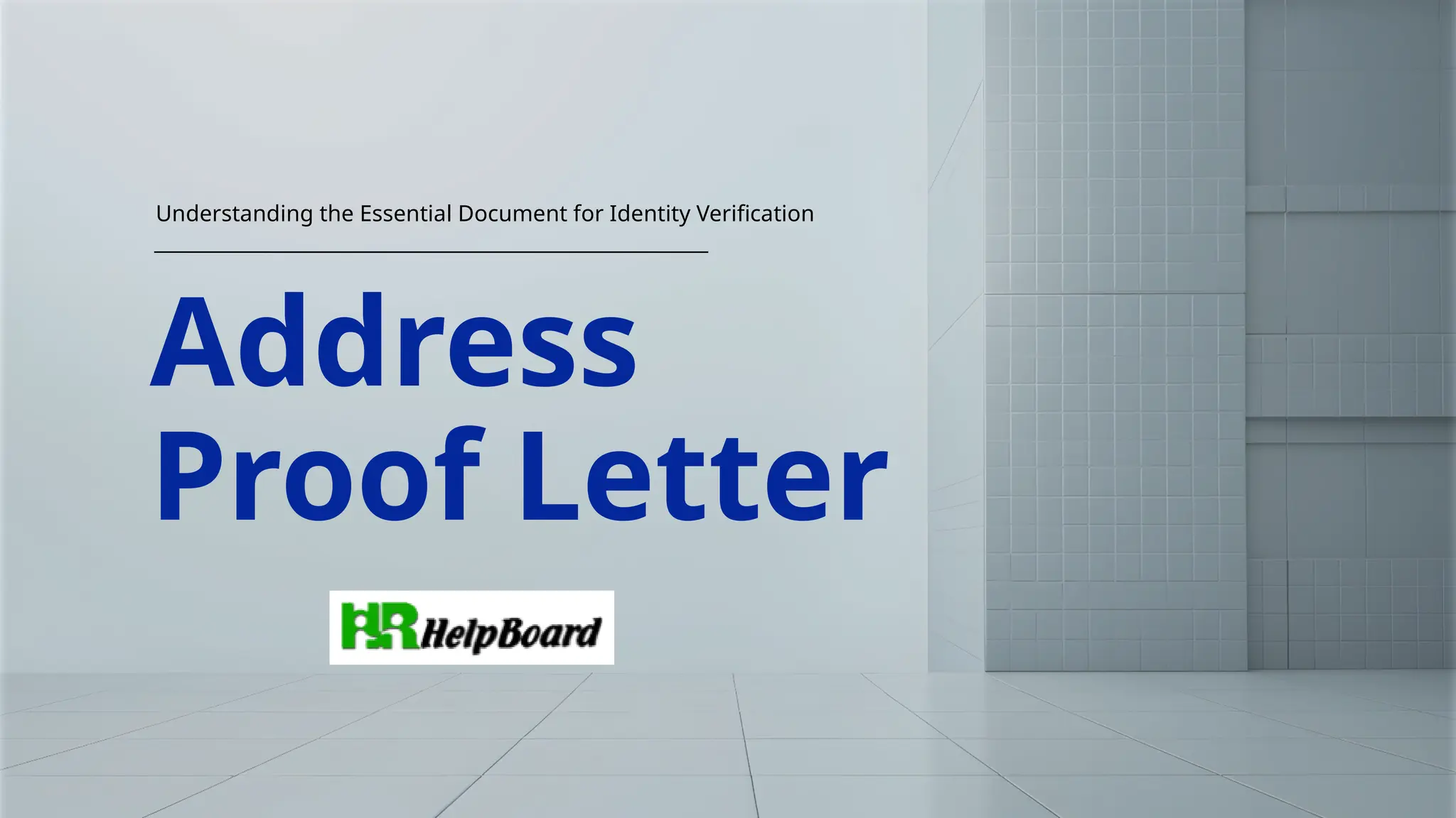 Proof of Residency Letter, Address Proof Letter | PPT