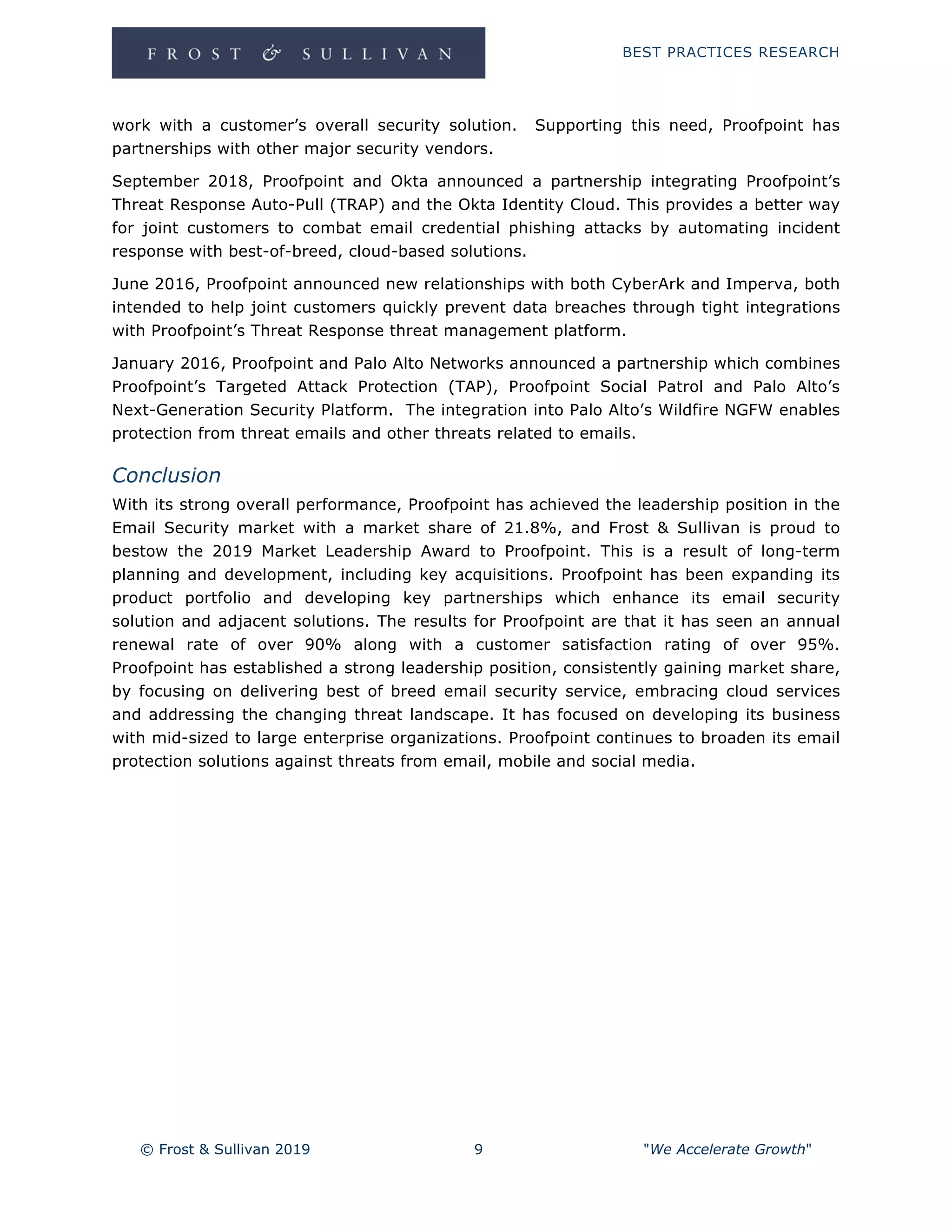 Proofpoint Email Security Award Write Up | PDF