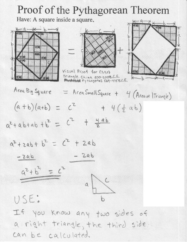 Pythagorean Pythagoras Theorem Proof
