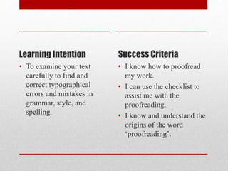 Proofreading | PPT