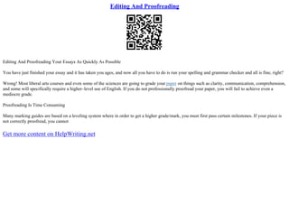 Proofreading | PDF