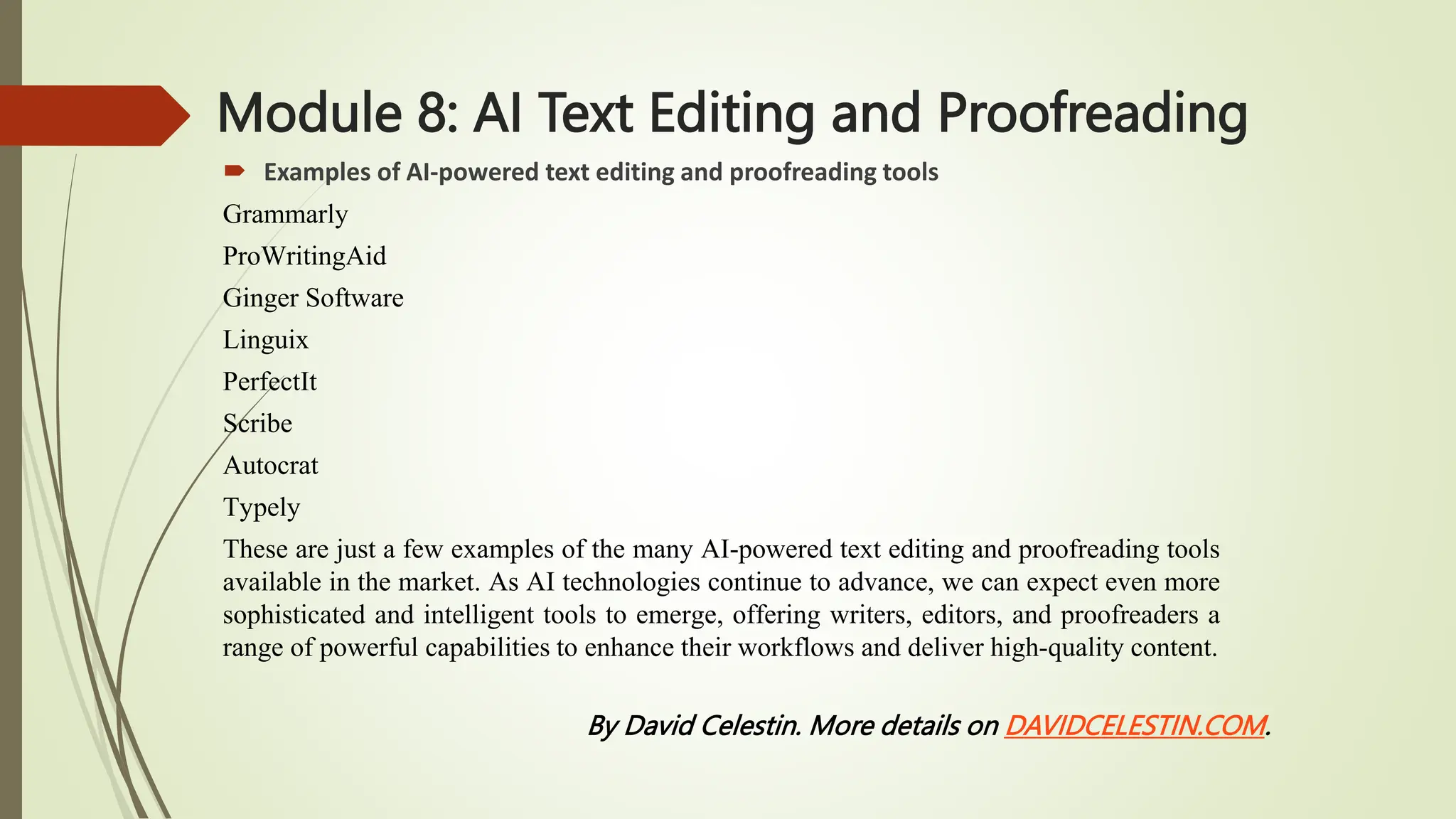 Proofreading- Basics to Artificial Intelligence Integration - Presentation:Slides:PPT - David ...
