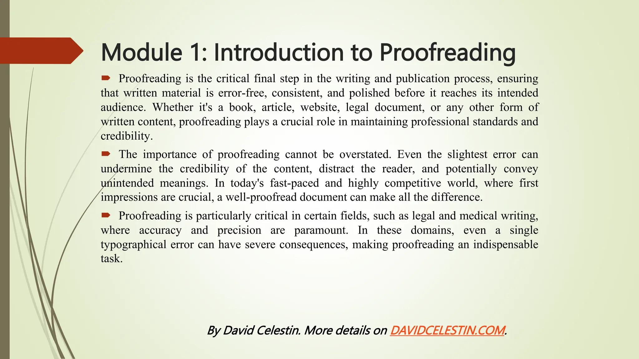 Proofreading- Basics to Artificial Intelligence Integration - Presentation:Slides:PPT - David ...