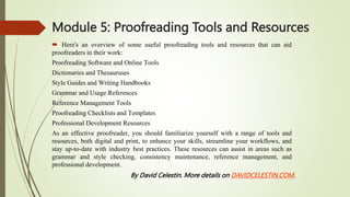 Proofreading- Basics to Artificial Intelligence Integration - Presentation:Slides:PPT - David ...