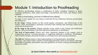 Proofreading- Basics to Artificial Intelligence Integration - Presentation:Slides:PPT - David ...