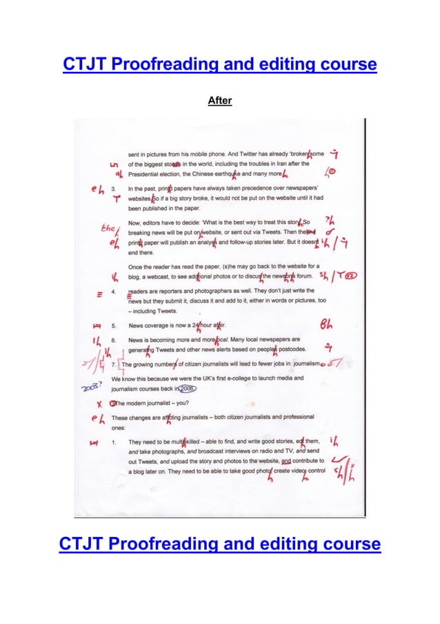 Proofreading and correcting copy | PDF
