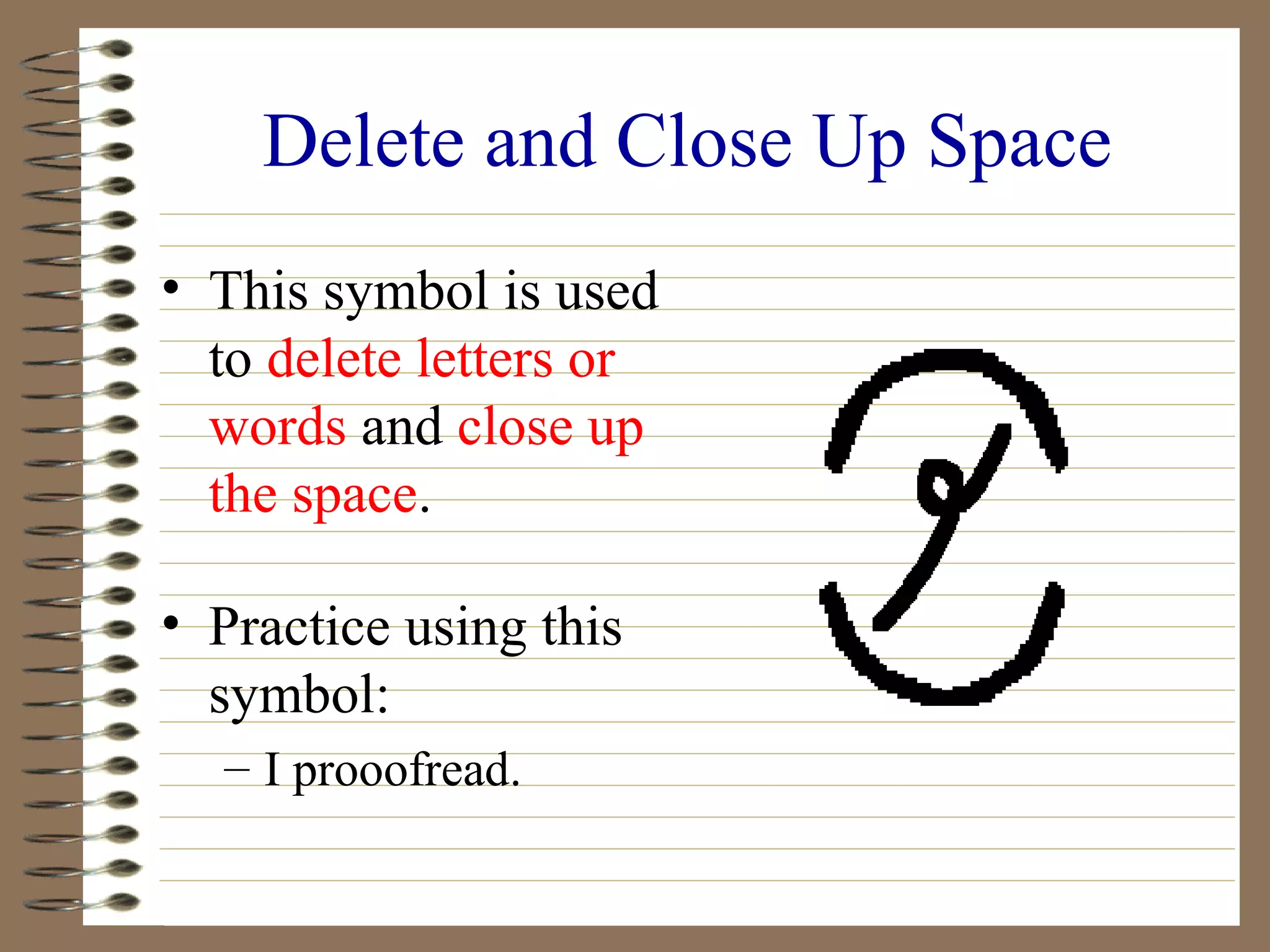 Proofreading and Editing Symbols | PPT
