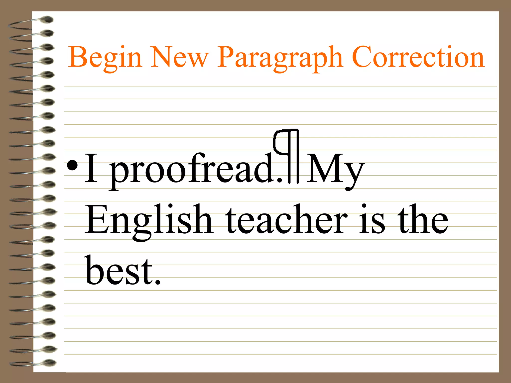 Proofreading and Editing Symbols | PPT