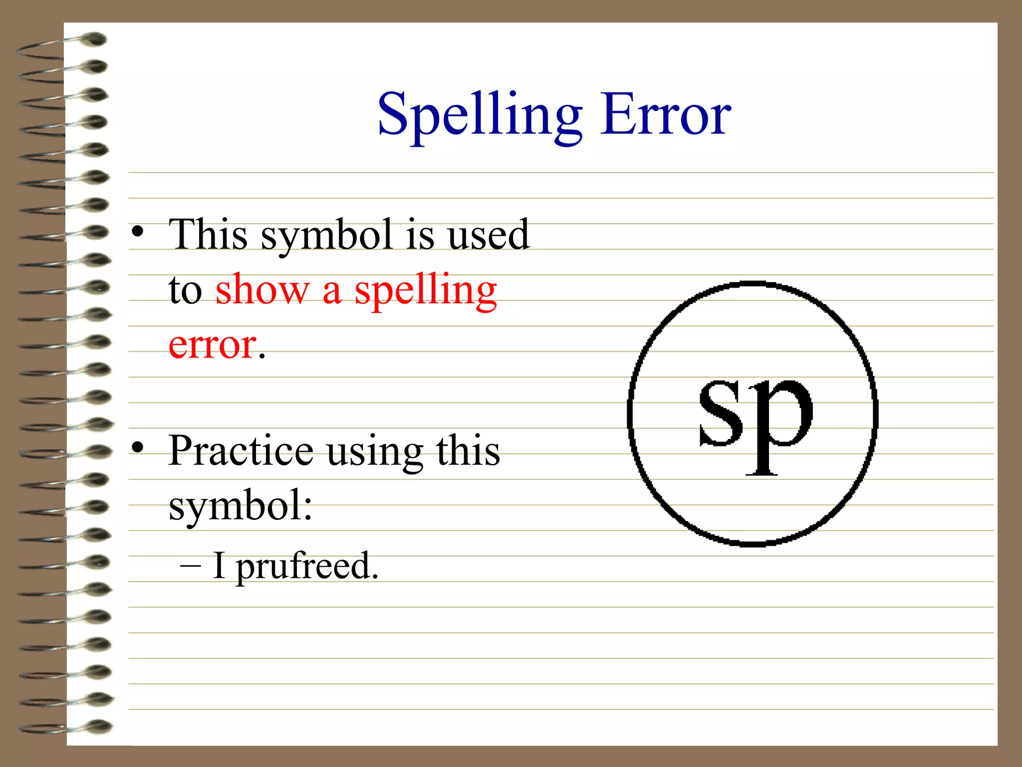 Proofreading and Editing Symbols | PPT