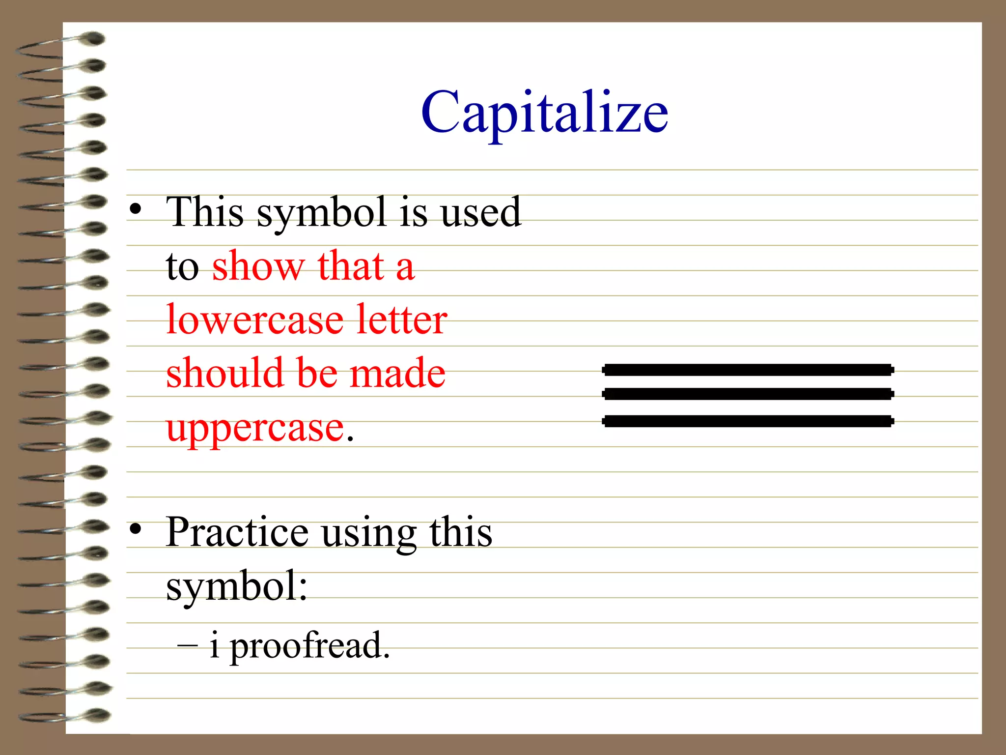 Proofreading and Editing Symbols | PPT