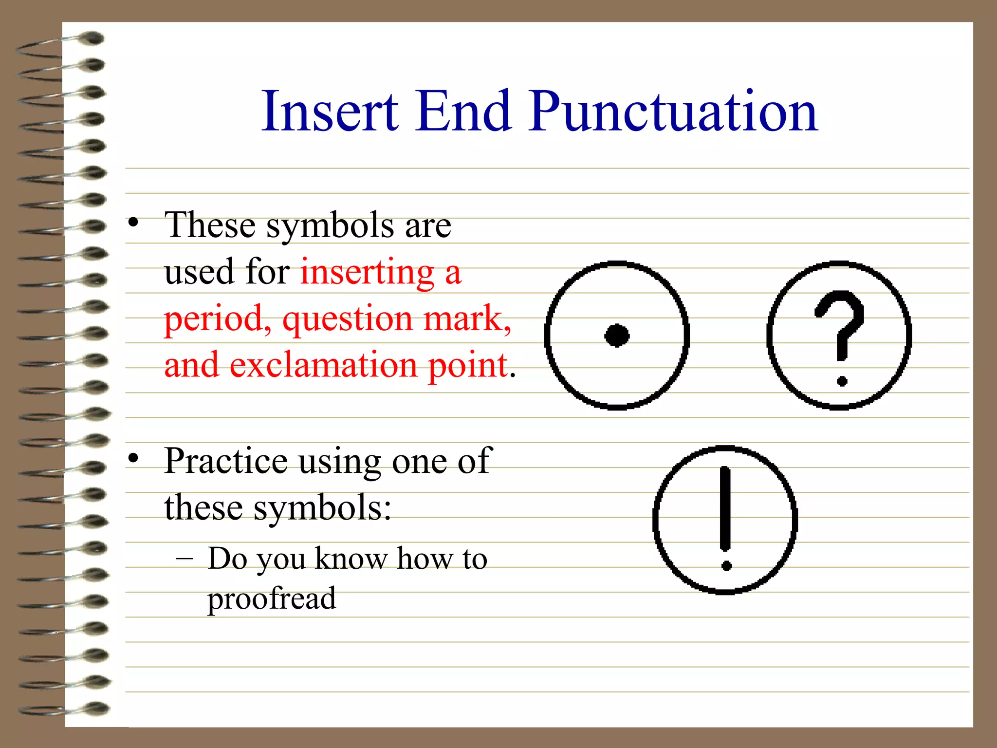 Proofreading and Editing Symbols | PPT
