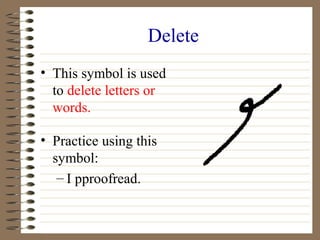 Proofreading and Editing Symbols | PPT