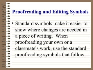 Proofreading and Editing Symbols | PPT