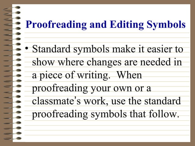 Proofreading and Editing Symbols | PPT